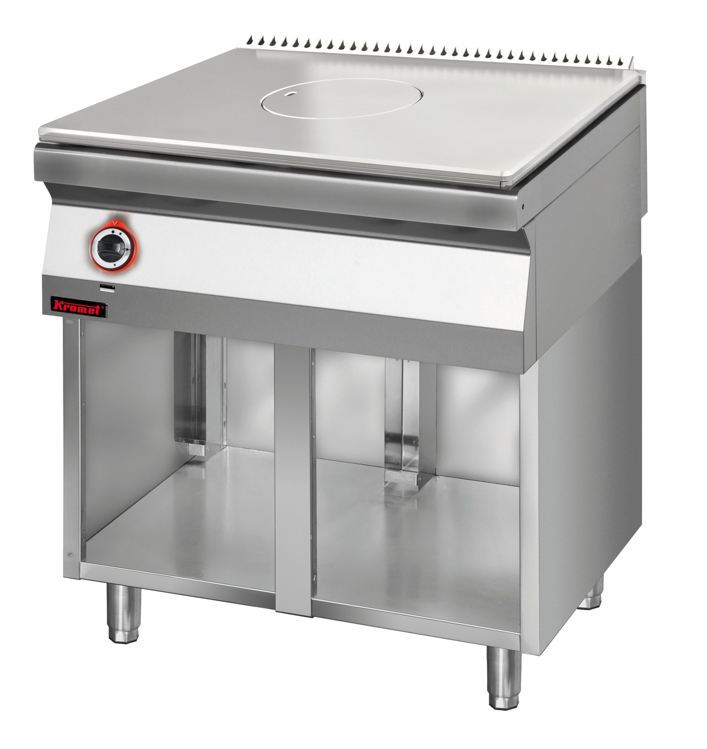 700.KG/I-800.S Solid chrome-plated gas top, 800 mm, on an open cabinet ...